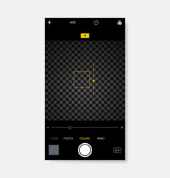 Smartphone camera screen icons Royalty Free Vector Image