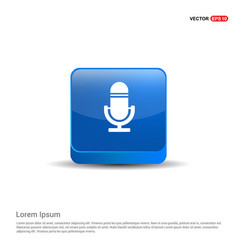 Pale blue microphone icon Royalty Free Vector Image