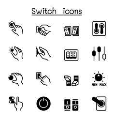 Set of switchboard elements for fuse control box Vector Image