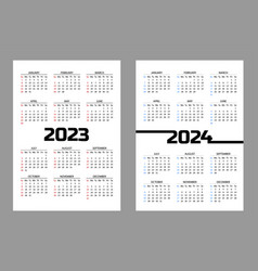 Calendar planner 2022 2023 2024 corporate Vector Image