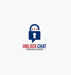 Unlock chat Royalty Free Vector Image - VectorStock