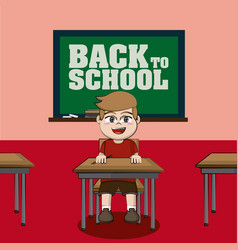 Back to school cartoon Royalty Free Vector Image