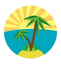 Caribbean island icon set Royalty Free Vector Image