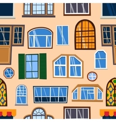 Window modern house view glass frame arch Vector Image