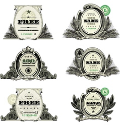Money and numbers set Royalty Free Vector Image