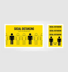 Social distancing signage or floor sticker Vector Image