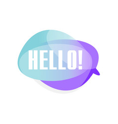 Hello bubble Royalty Free Vector Image - VectorStock