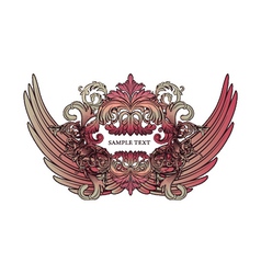 Baroque floral frame Royalty Free Vector Image