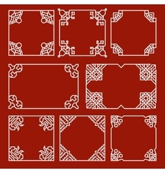 Chinese frame for decorative border Royalty Free Vector
