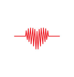 Heart rate wave medical logo icon symbol element Vector Image