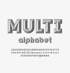 Retro style font design Royalty Free Vector Image