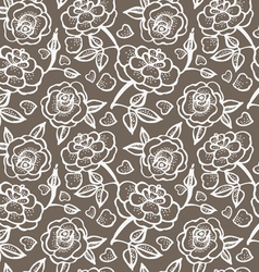 Seamless floral pattern with roses Royalty Free Vector Image