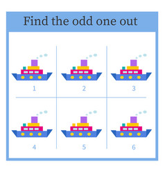 Logic game for kids find the odd one out Vector Image
