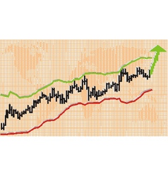 Growth and economic development line graph Vector Image