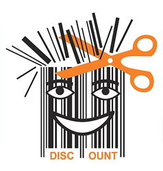 Zebra silhouette with bar code Royalty Free Vector Image