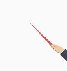 Pointing rod with hand learning process template Vector Image