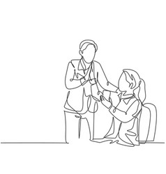 Business deal concept single line drawing Vector Image
