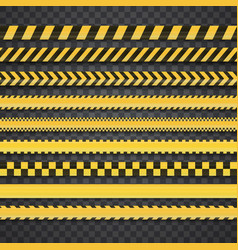 Danger tapes seamless borders Royalty Free Vector Image