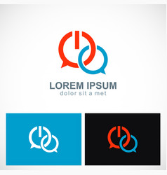 Talk sign chat communication logo Royalty Free Vector Image