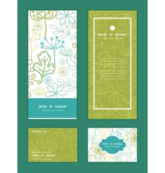 Green and golden garden silhouettes Royalty Free Vector