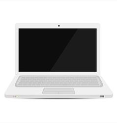 Laptop isolated on white Royalty Free Vector Image