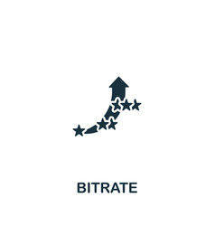 Bitrate icon from streaming collection simple Vector Image