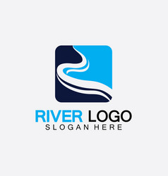 River logo icon design template Royalty Free Vector Image