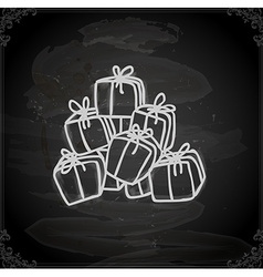 Gifts stack of boxes 3d icon Royalty Free Vector Image