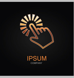 Touch screen finger hand press push icon Vector Image