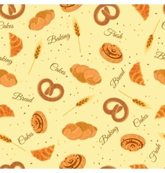 Bakery Bread Seamless Decorative Pattern Vector Image