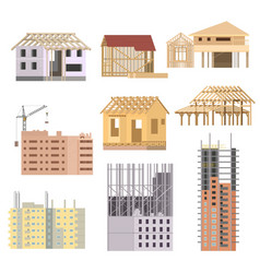 Buildings under construction in process urban Vector Image