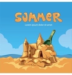 Sand play sandcastle 3d icon Royalty Free Vector Image