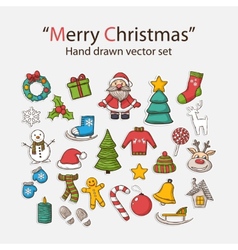 Geometric christmas deer set Royalty Free Vector Image