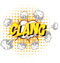 Comic speech bubble with kaboom text Royalty Free Vector