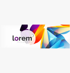 Modern geometric background poster template Vector Image