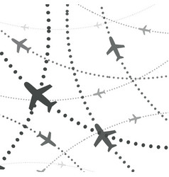 Background with colorful airplanes Royalty Free Vector Image