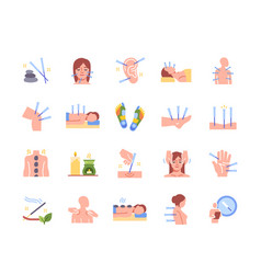 Wellness spa and nature icons Royalty Free Vector Image