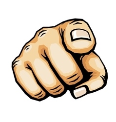 Human pointing index finger touching pushing Vector Image