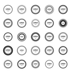 Round frames made of simple geometric shapes Vector Image