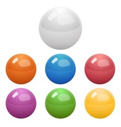 Rainbow color ball threedimensional set design Vector Image