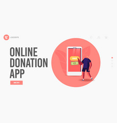 Contribution help to people in need landing page Vector Image