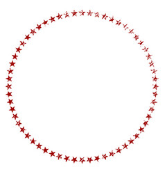 Distress textured star circle Royalty Free Vector Image