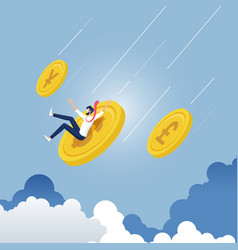 Finance decrease and crisis concept Royalty Free Vector