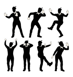 Mustache set with hats Royalty Free Vector Image