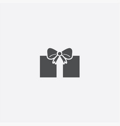 Gift premium icon white on dark background Vector Image