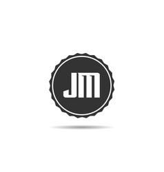 Initial letter jm logo template design Royalty Free Vector
