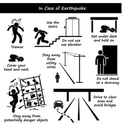 Natural disaster scene of earthquake Royalty Free Vector