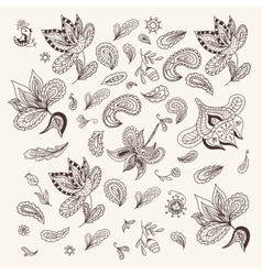 Indian Henna Design Elements Royalty Free Vector Image