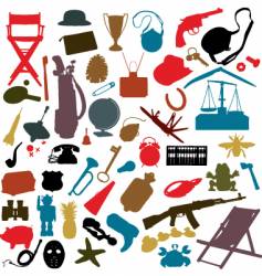 Random objects Royalty Free Vector Image - VectorStock