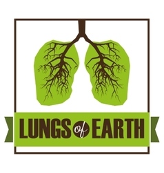 Green tree root world map with earth house concept